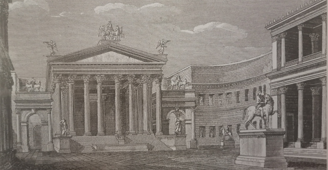 Luigi Canina (1795-1856), veduta ricostruttiva del Foro di Augusto Luigi Canina (1795-1856), veduta ricostruttiva del Foro di Augusto
